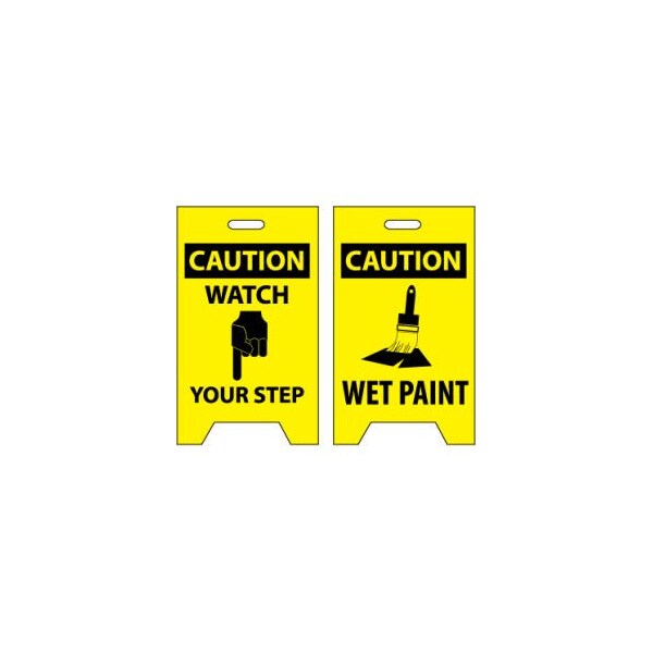 National Marker Co Floor Sign - Caution Watch Your Step Wet Paint FS2 ...