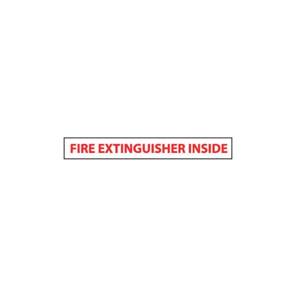 National Marker Co Fire Safety Sign - Fire Extinguisher Inside - Vinyl ...