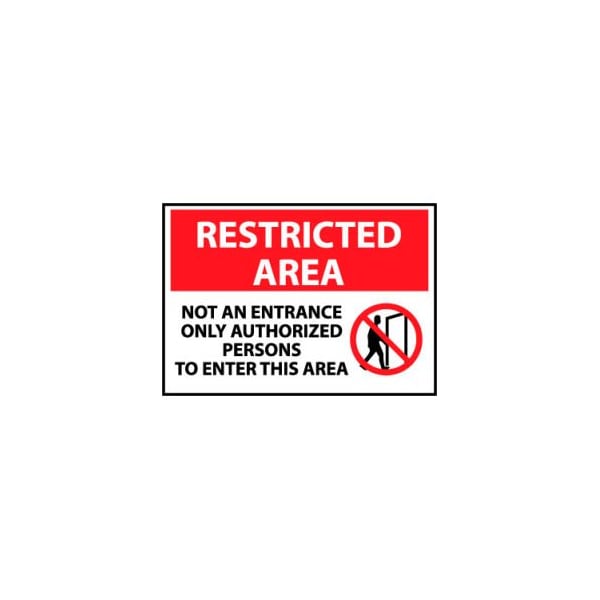 National Marker Co Restricted Area Plastic - Not An Entrance Only ...