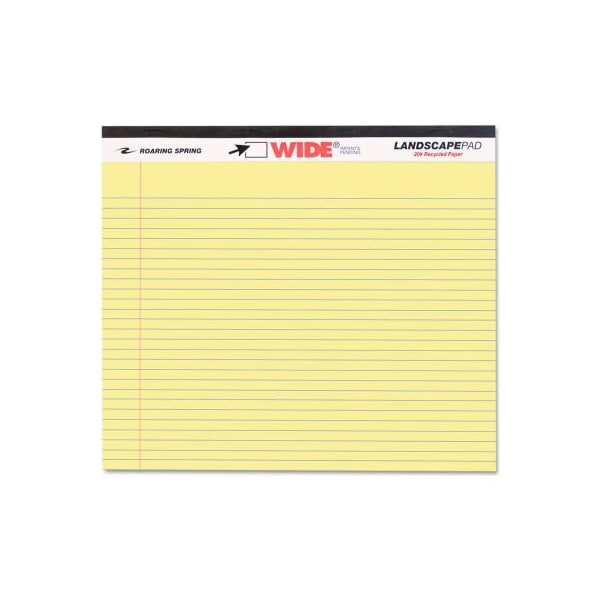 Roaring Springs Roaring Spring Landscape Format Writing Pad, 11in x 9-1 ...