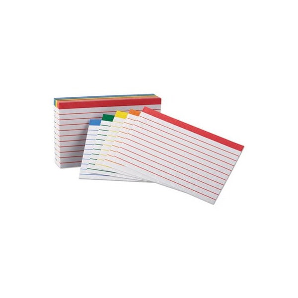 Tops Business Forms Oxford, Color Coded Ruled Index Cards, 3 X 5 ...
