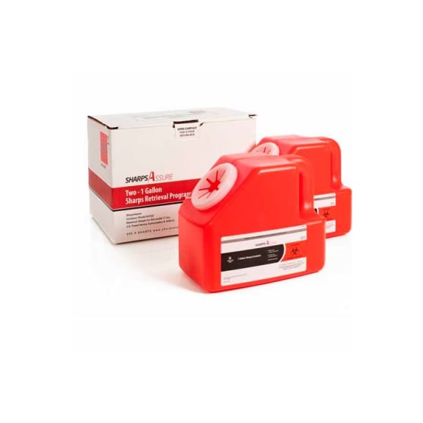 Post Medical Sharps Assure Two - 1 Gallon Sharps Retrieval Program ...