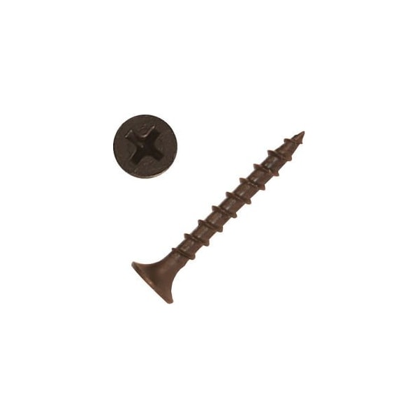 Screw Products Drywall Screw, #6 x 1-1/4 in, Steel, Bugle Head Phillips ...