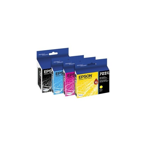 Epson 702 UltraBlk Color HC InkCrtrd T702XLBCS | Zoro