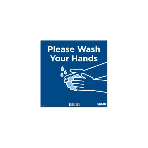 The Magnet Group GEC 8482; 12" Square Please Wash Your Hands Wall Sign ...