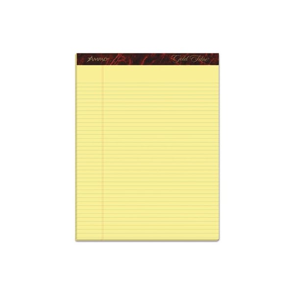 Ampad/ Of Amercn Pd&Ppr Ampad, GOLD FIBRE WRITING PADS, NARROW RULE, 8. ...