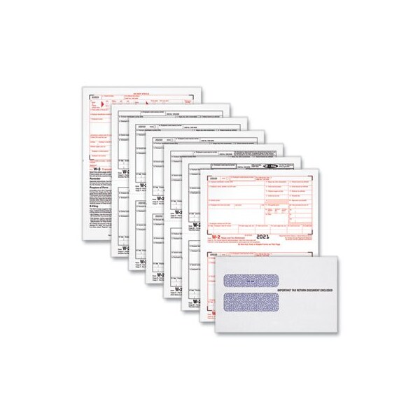 Tops Products TOPS, W-2 Tax Form/envelope Kits, 8 1/2 X 5 1/2, 6-Part ...