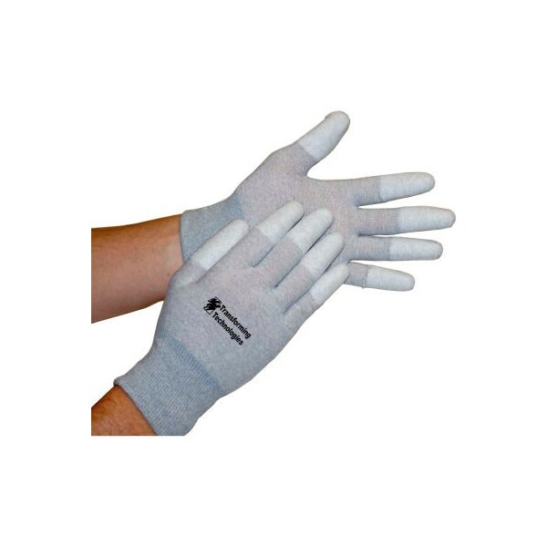 Transforming Technologies ESD Inspection Gloves, Finger Tip Coated, X ...