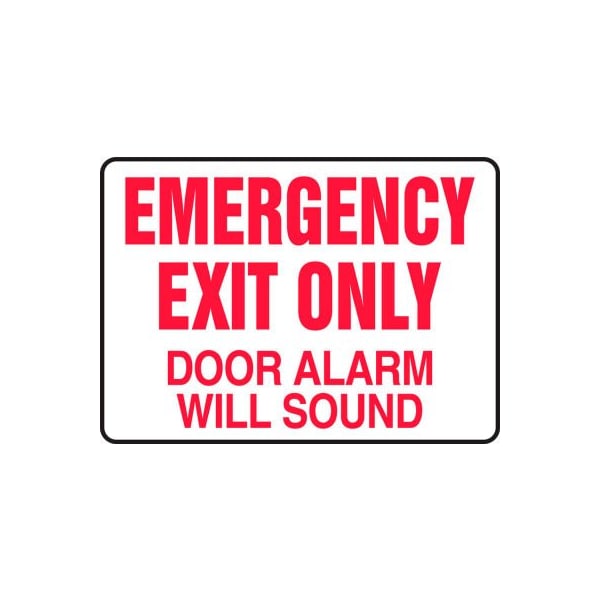 Accuform Exit Safety Sign, 14inW x 10inH, .040in Aluminum MEXT932VA | Zoro
