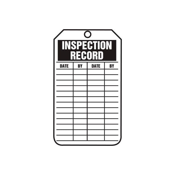 Accuform Accuform Inspection Record Tag, PF-Cardstock, 25/Pack ...