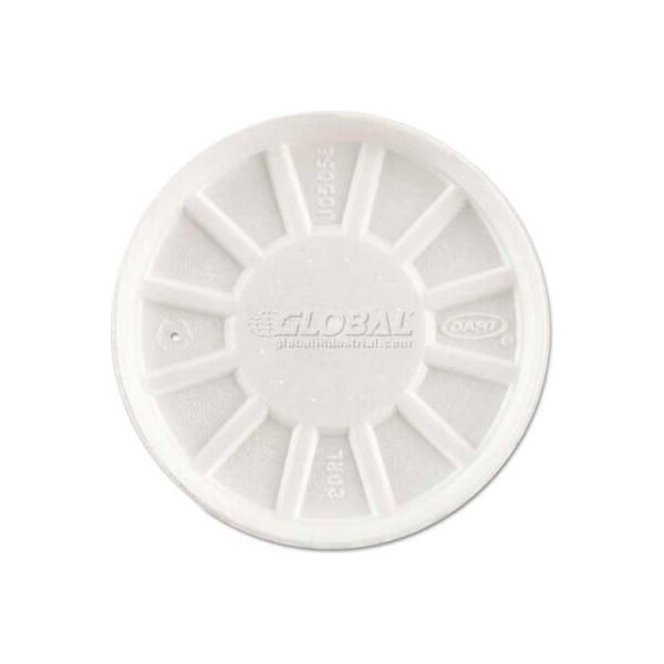 Dart Vented Foam Lids, Fits 6-32 Oz. Cups, White DCC 20RL | Zoro