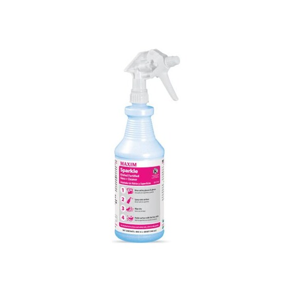 United Stationers Supply Maxim, RTU Sparkle Glass Cleaner, 32 oz Bottle ...