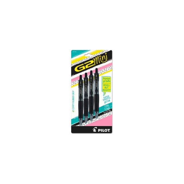 Pilot Pilot G2 Mini Retractable Gel Pen, Fine 0.7mm, Black Ink/Barrel ...