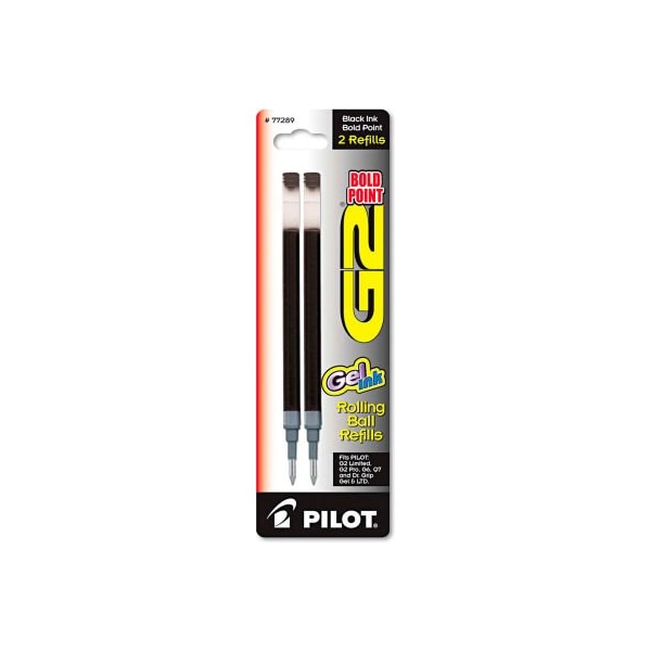Pilot Pilot Refill for Pilot G2 Gel Ink Pens, Bold Point, Black Ink, 2 ...