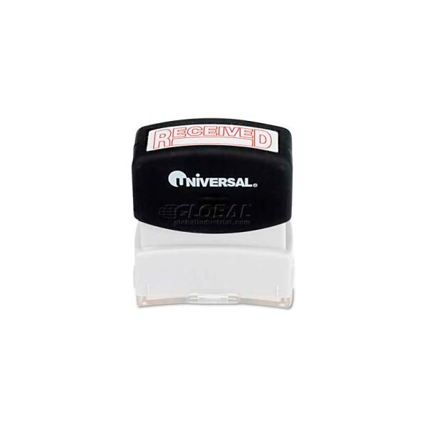 Universal Universal Message Stamp, RECEIVED, Pre-Inked/Re-Inkable, Red ...