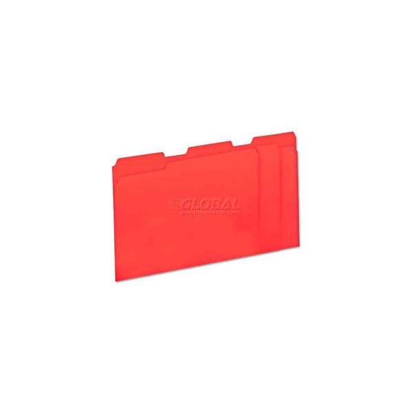 Universal Colored File Folders, 1/3 Cut One-Ply Top Tab, Letter, Red ...