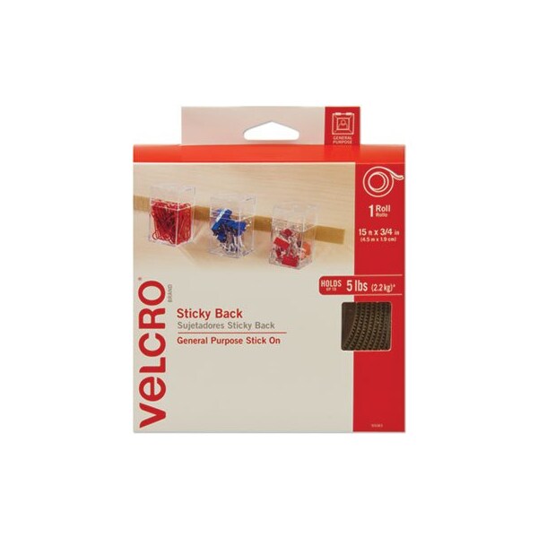 Velcro Brand Velcro, STICKY-BACK FASTENERS WITH DISPENSER, REMOVABLE ...