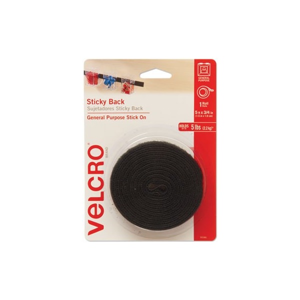 Velcro Brand Velcro, STICKY-BACK FASTENERS WITH DISPENSER, REMOVABLE ...