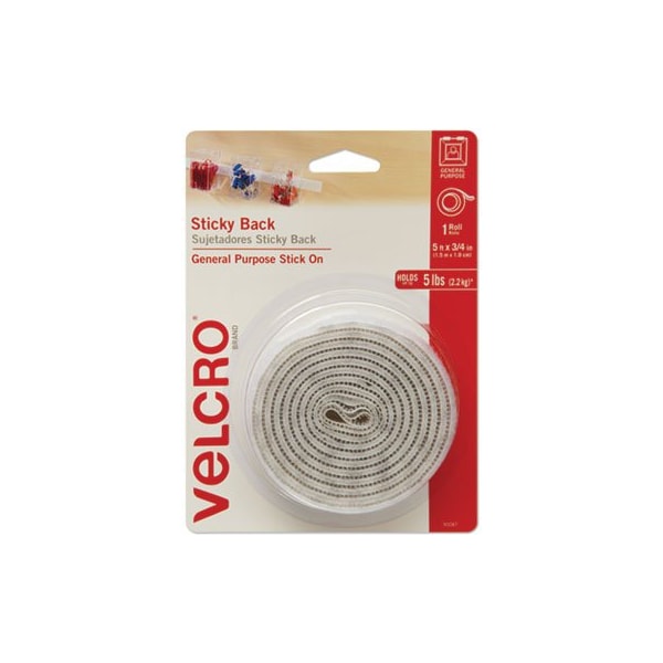 Velcro Brand Velcro, STICKY-BACK FASTENERS WITH DISPENSER, REMOVABLE ...