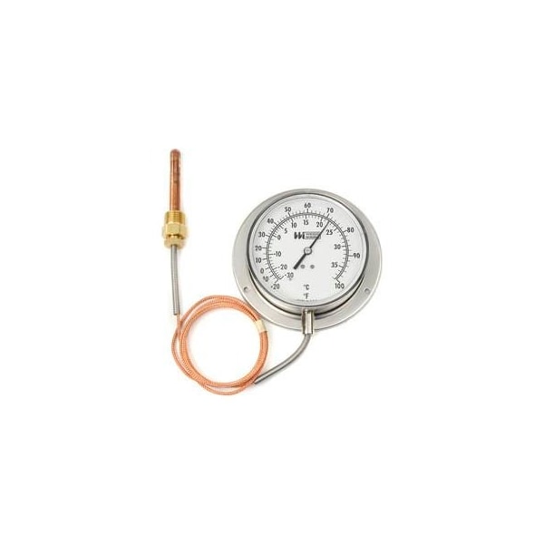 Weiss Instruments. 4 1/2in dial, 5FT, remote reading, 1/2in NPT union ...