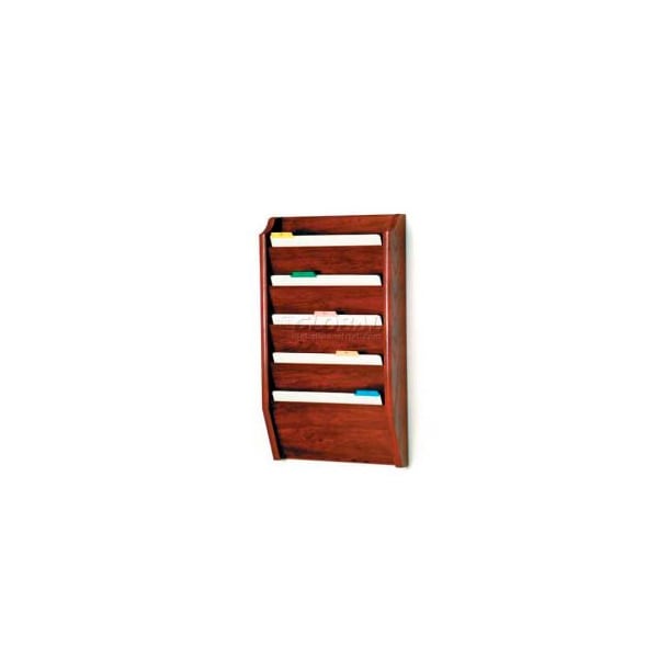Wooden Mallet 5 Pocket Legal Size File Holder, Mahogany CH17-5MH | Zoro