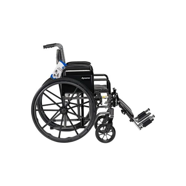 Dynarex DynaRide S2 Wheelchair, Detachable Full Arm & Elevating Legrest ...