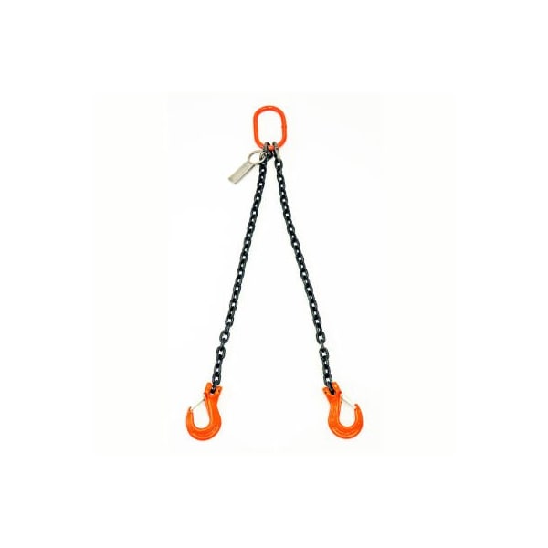 Mazzella Lifting B151087 10' Double Leg Chain Sling W/ Sling Hook ...