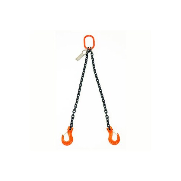 Mazzella Lifting B151088 12' Double Leg Chain Sling W/ Sling Hook ...