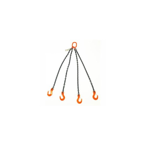 Mazzella Mazzella Lifting B152003 6' Quad Leg Chain Sling W/ Sling Hook ...