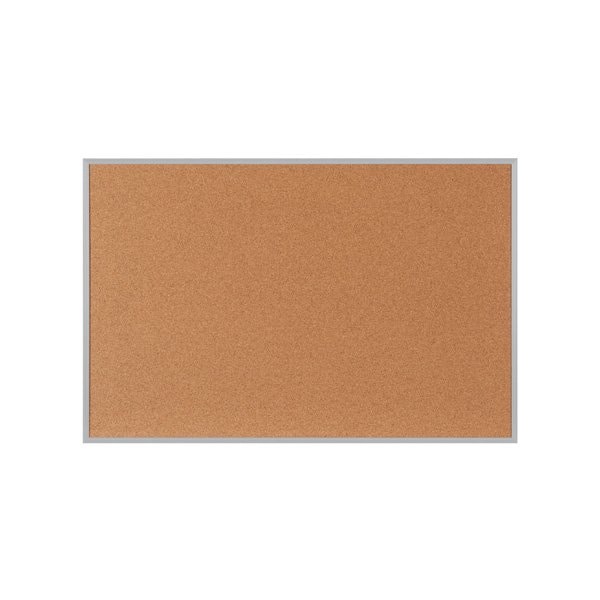 Bsc Preferred 3 x 2' Cork Board with Aluminum Frame BUY02502021 | Zoro