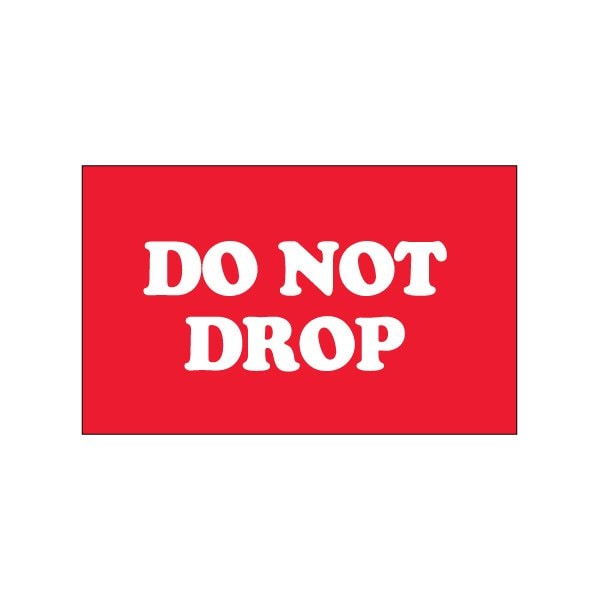 Bsc Preferred 3 x 5'' - ''Do Not Drop'' Fluorescent Yellow Labels ...