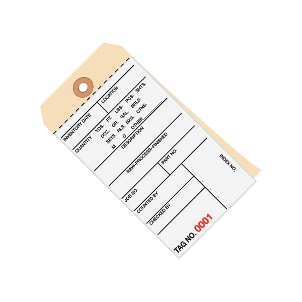 Bsc Preferred 6 1/4 x 3 1/8'' - 8000-8499 Inventory Tags 2 Part ...