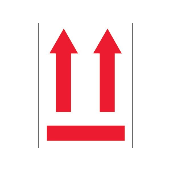 Bsc Preferred 3 x 4'' - two up arrows over red bar Labels BUY00023900 ...