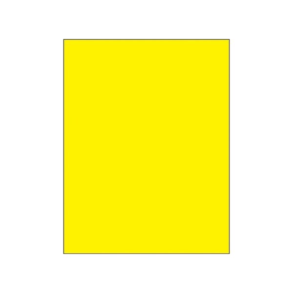 Bsc Preferred 8-1/2 x 11'' Fluorescent Yellow Removable Rectangle Laser ...