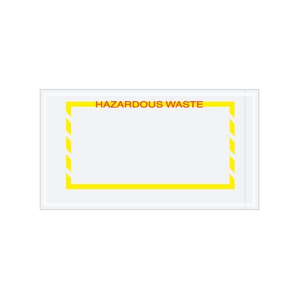 Bsc Preferred 5-1/2 x 10'' Yellow Border ''Hazardous Waste'' Document ...