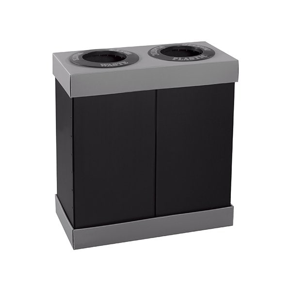 Bsc Preferred Corrugated Plastic Two Bin Trash System RECYCL2BIN | Zoro