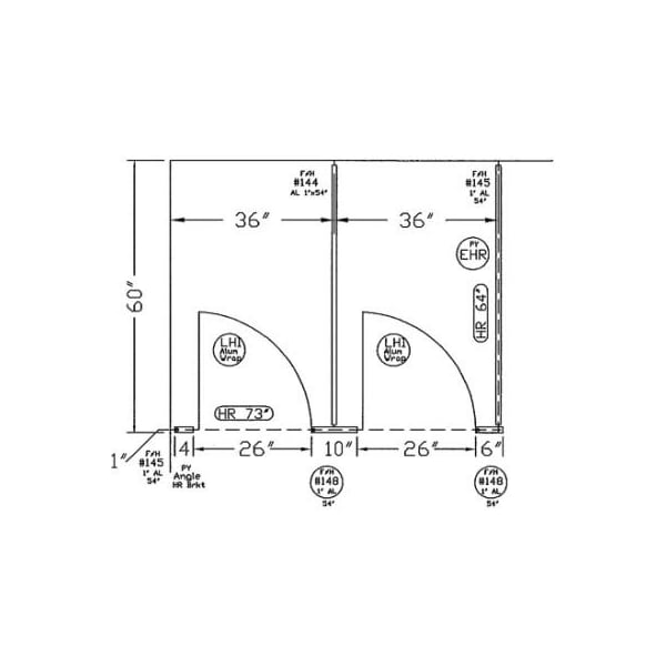 Metpar Corp Polymer Bathroom Partitions Complete 2 In-Corner ...