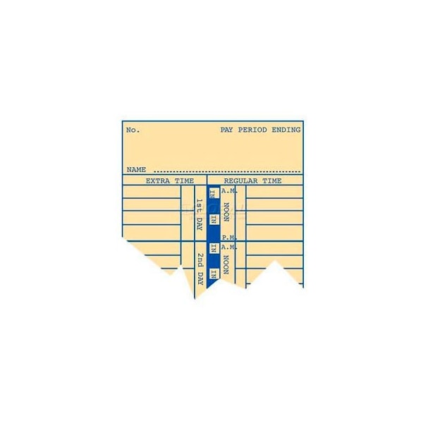 Acroprint Weekly Time Cards 10-1/2"H For Use With Time Recorder 09-1101 ...