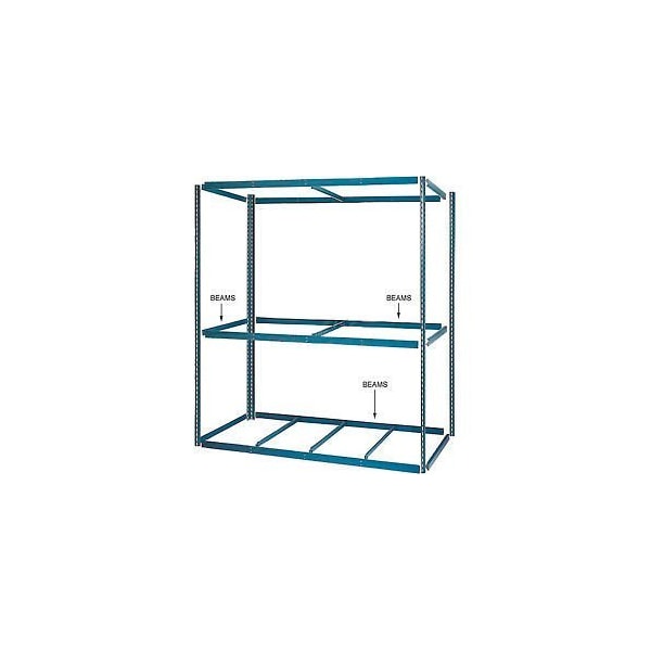 Global Equipment 48" Long Gray Single Rivet Beam RS4 | Zoro