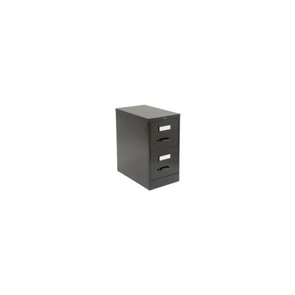 Gec Global Vertical File Letter Size 2 Drawer 25"D, Black 25-201BLK | Zoro