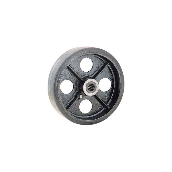Casters Wheels & Industrial Handling 8 x 2 Mold-On Rubber Wheel - Axle ...