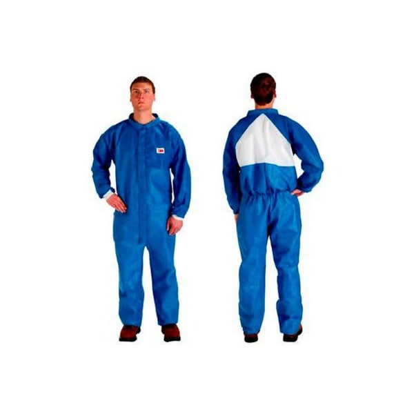 3M Disposable Coverall, Knit Cuffs & Knit Ankles, Blue, Large, 4530CS ...