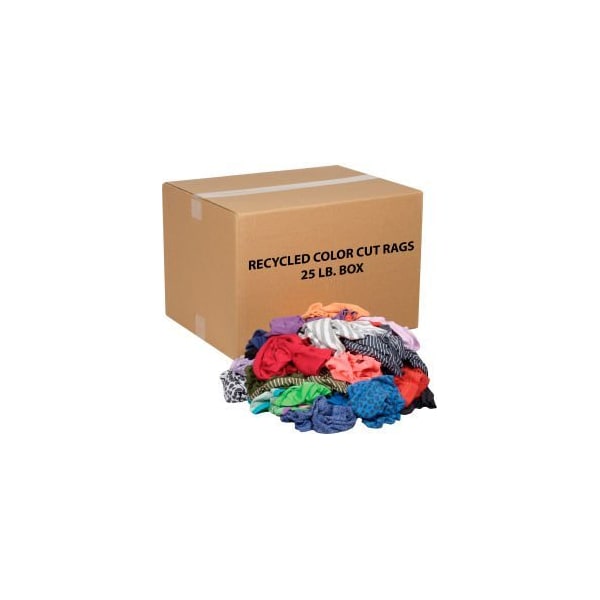 Monarch Brands Recycled Mixed Color Cut Rags 25 Lb. Box R020-C45-PU*25 ...