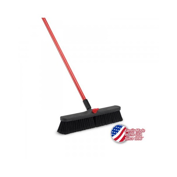 Libman Libman Commercial Push Broom with Resin Block - 18 - Fine-Duty ...