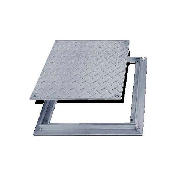 Acudor 18x18 Aluminum Diamond Plate Floor Door - No Hinge FD80601818 | Zoro