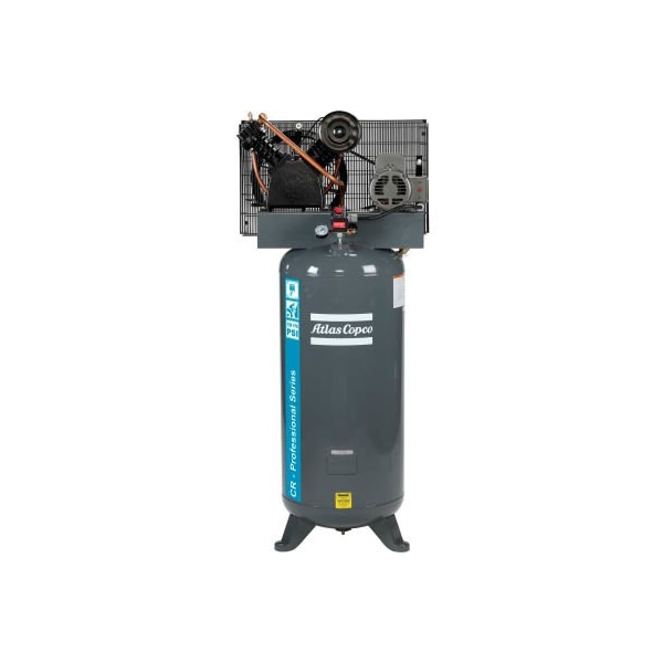 Atlas Copco Atlas Copco CR5-OTS-60GV-230V 1PH-PS 5HP Two-Stage Vertical ...
