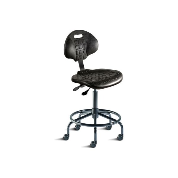 Biofit BioFit Task Stool, 20"-27" Seat Height, Black Urethane - Black ...