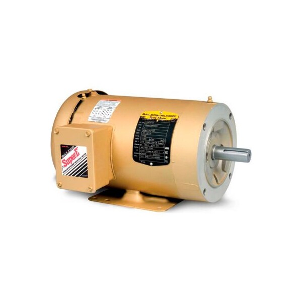 Baldor-Reliance 3-Phase Motor, CEM3610T-5, 3 HP, 3450 RPM, 182TC Frame ...