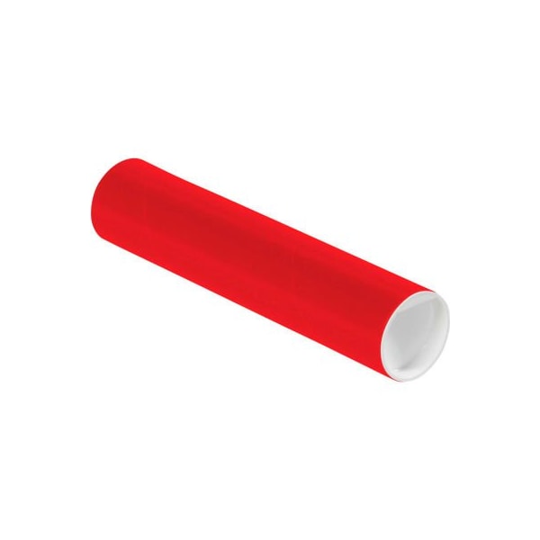 The Packaging Wholesalers Colored Mailing Tubes With Caps, 2" Dia. x 9 ...