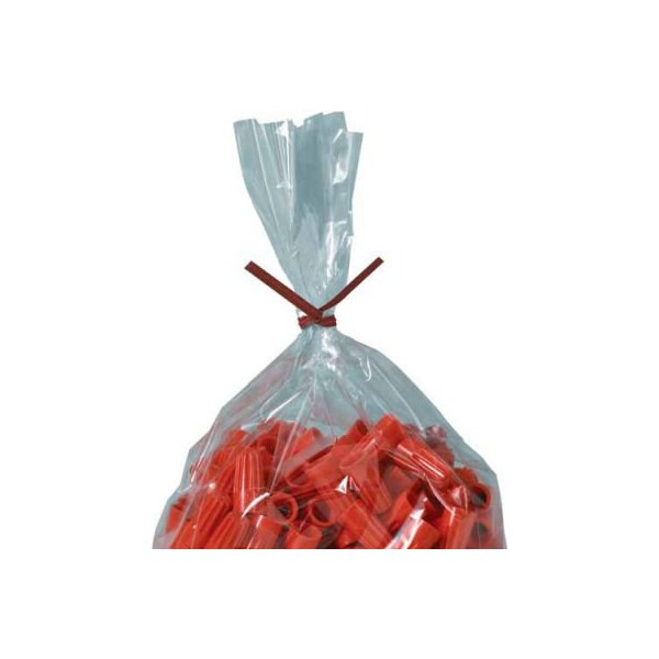 Box Packaging Twist Ties Open Type Bag 4L x 1/8W Red 2000/Pack PLT4R | Zoro